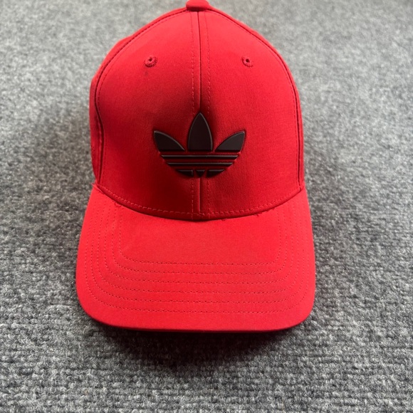 adidas | Accessories | Adidas Mens Redblack Snapback Trefoil Baseball ...